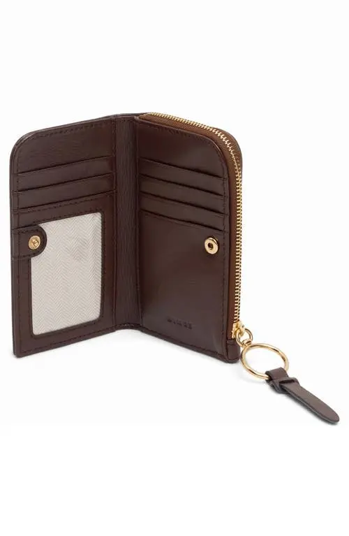 AIMEE Moxy Snake Embossed Leather Slim Wallet - Fudge
