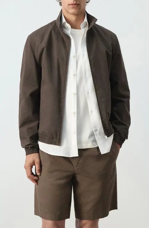 Mango Straight Cotton Blend Jacket