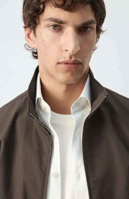 Mango Straight Cotton Blend Jacket