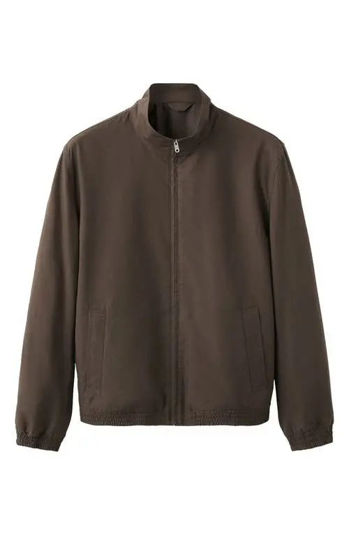 Mango Straight Cotton Blend Jacket