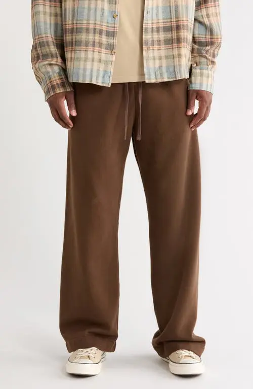 PACSUN Jeri Extreme Baggy Fleece Sweatpants - Brown