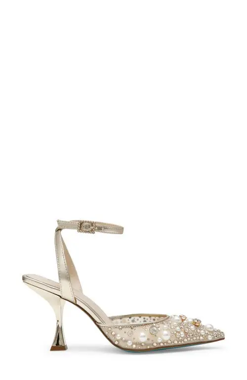 Betsey Johnson Embellished Pointed Toe Pumps