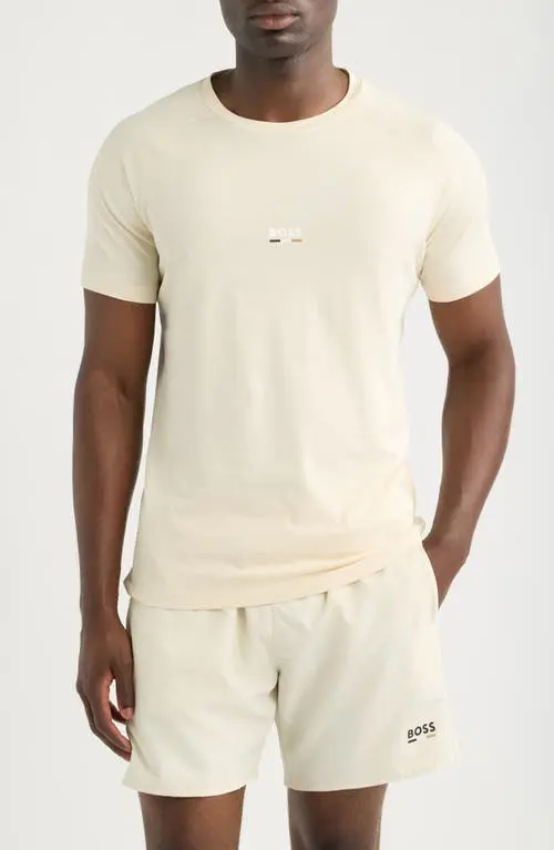 BOSS Slim Fit Solid Cotton T-shirt - Open White