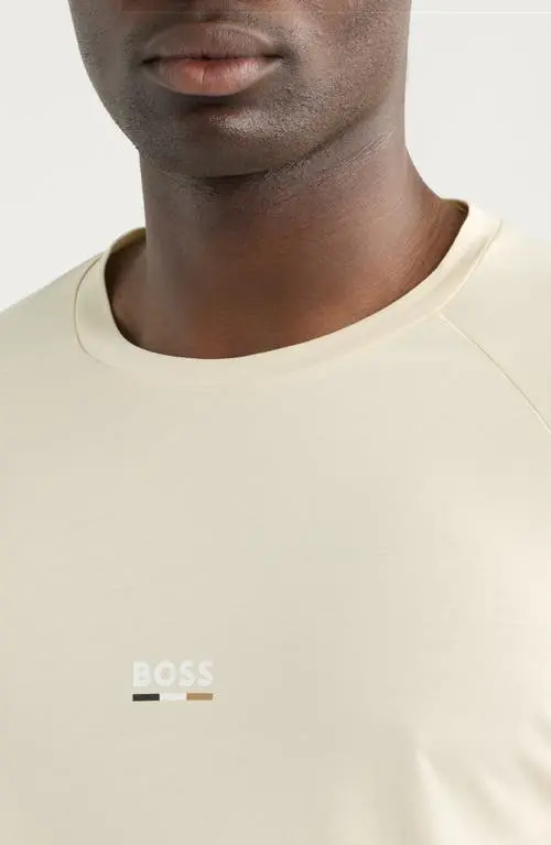 BOSS Slim Fit Solid Cotton T-shirt - Open White