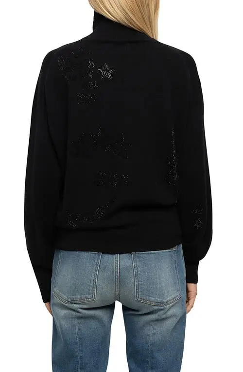 Zadig&Voltaire Souly Cashmere Turtleneck Sweater With Embellishments