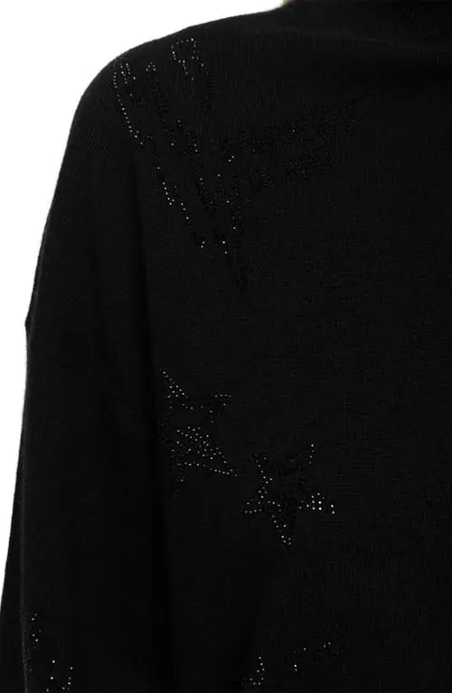 Zadig&Voltaire Souly Cashmere Turtleneck Sweater With Embellishments