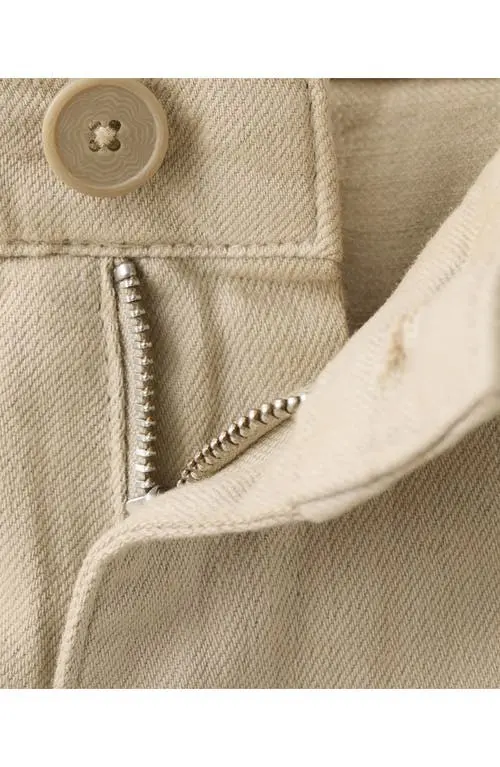 Mango Relaxed Fit Cotton & Linen Jeans - Beige