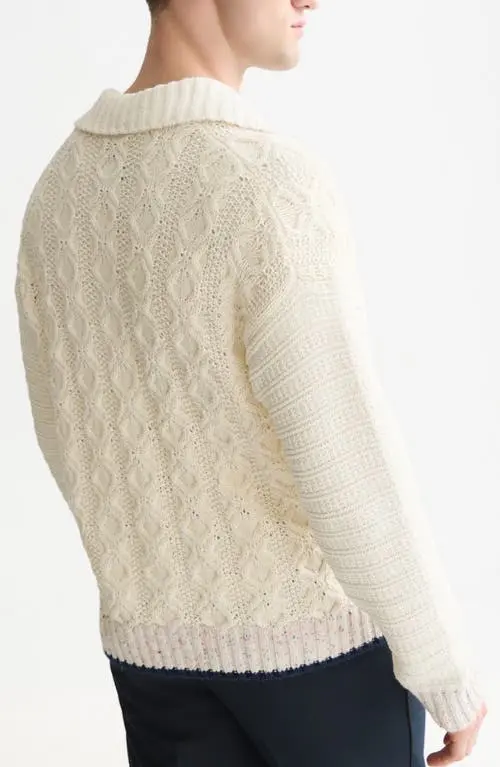 Scotch & Soda Relaxed Fit Multi-yarn Cardigan With Spread Collar