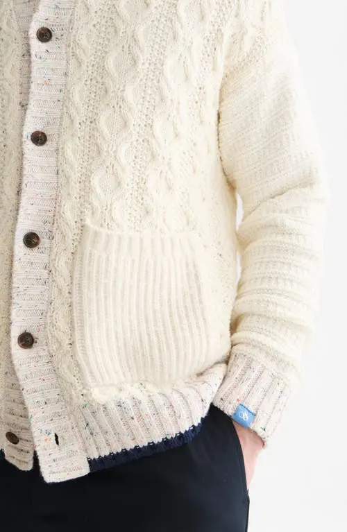 Scotch & Soda Relaxed Fit Multi-yarn Cardigan With Spread Collar