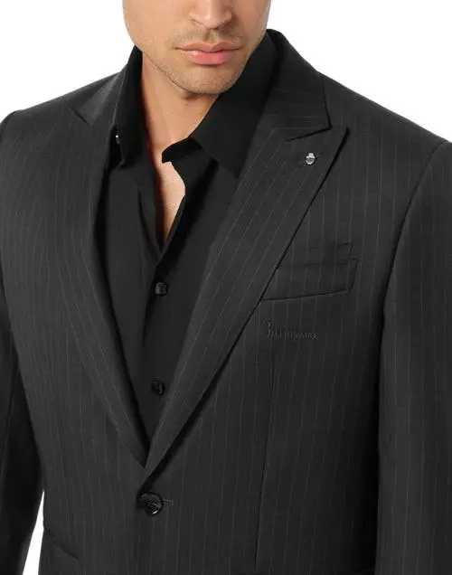 BILLIONAIRE Gessato Blazer - Black