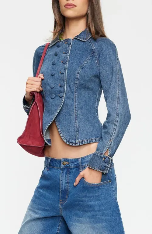 Lioness Double Breasted Denim Jacket