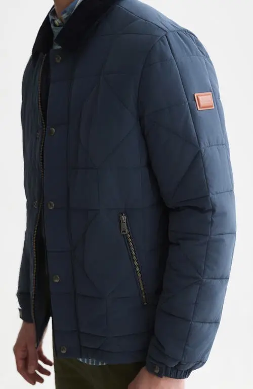 Scotch & Soda Quilted Jacket With Geometric Pattern