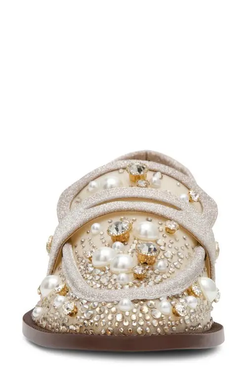 Betsey Johnson Maren Crystal Embellished Mesh Loafers
