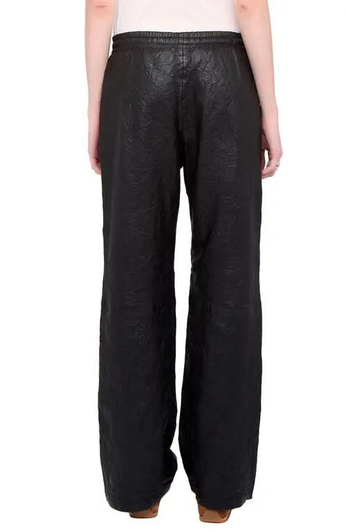 Zadig&Voltaire Pocha Crushed Lambskin Joggers - Black