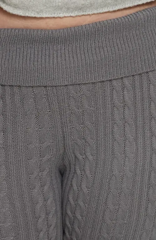 Princess Polly Baleigh Cable Stitch Foldover Flare Pants