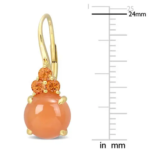 JULIANNA B. Orange & Sapphire Circle Earrings