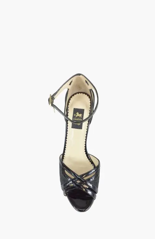 CAVALINHO Shimmering Platform Stiletto Sandals With Adjustable Ankle Buckle