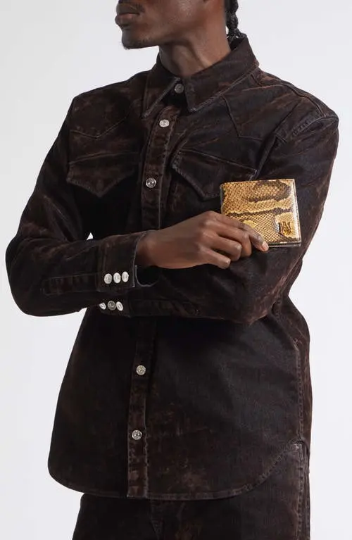 Amiri Python Embossed Bifold Wallet