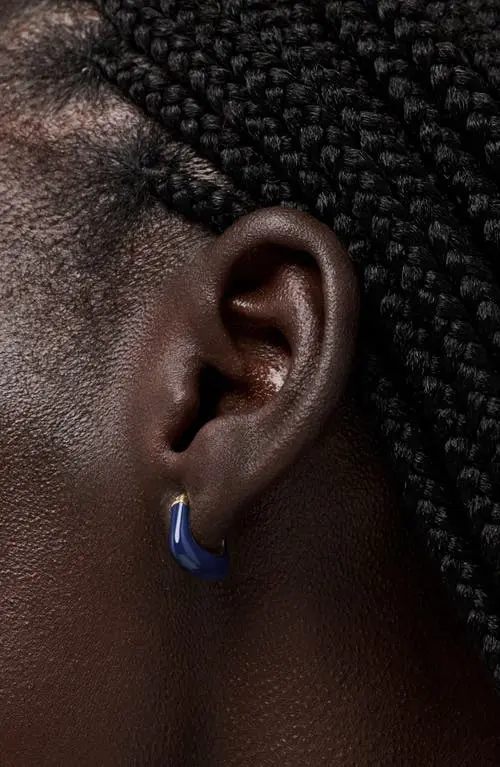 ANA LUISA Dakota Mini Enamel Huggie Hoop Earrings