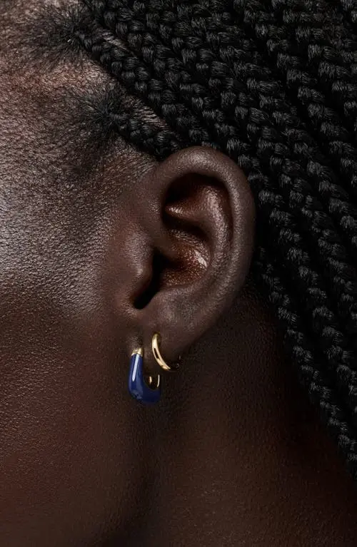 ANA LUISA Dakota Mini Enamel Huggie Hoop Earrings
