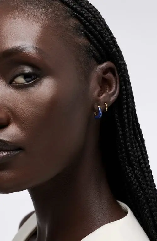 ANA LUISA Dakota Mini Enamel Huggie Hoop Earrings