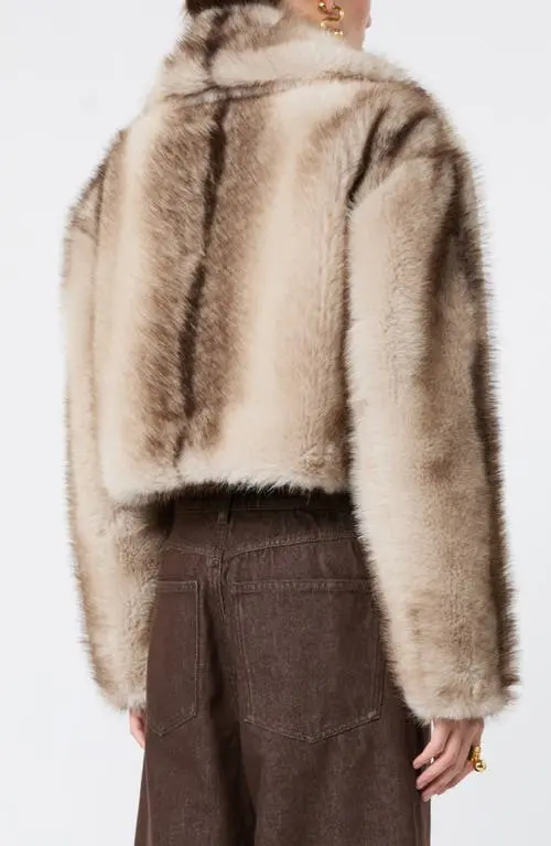 Sportmax Quantum Cropped Faux Fur Jacket