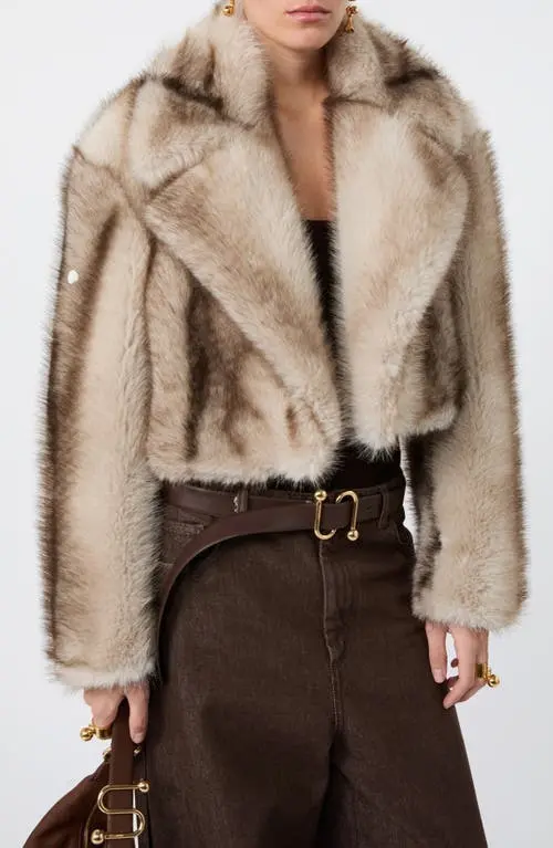 Sportmax Quantum Cropped Faux Fur Jacket
