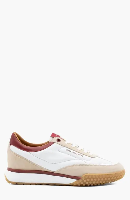 CAVALINHO Sport Leather Lace-up Sneakers - Red/white/beige