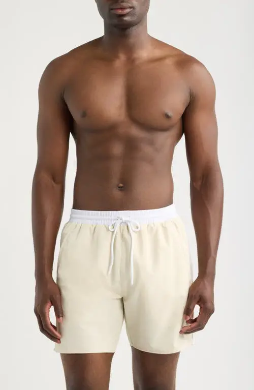 BOSS Starfish Graphic Logo Swim Trunks