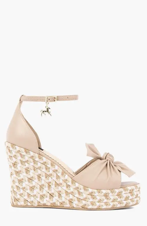 CAVALINHO Golden Breeze Wedge Sandals With Bow Detailing - Beige
