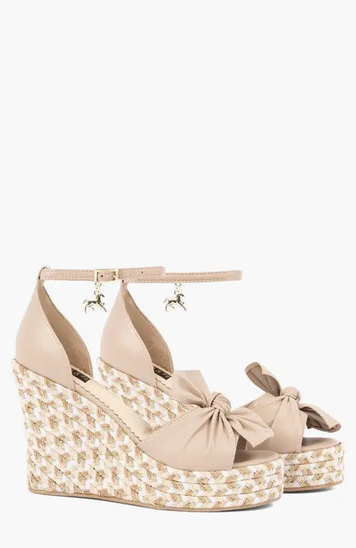 CAVALINHO Golden Breeze Wedge Sandals With Bow Detailing - Beige