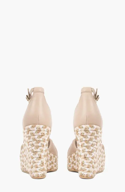 CAVALINHO Golden Breeze Wedge Sandals With Bow Detailing - Beige