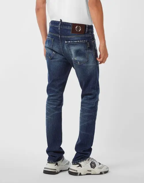 Philipp Plein Super Straight Cut Jeans - Malibu
