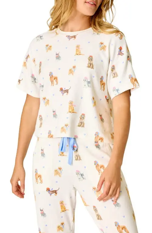 PJ Salvage Meet Me In Pawris Short Sleeve Pajama Tee - Ivory