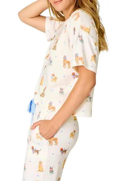 PJ Salvage Meet Me In Pawris Short Sleeve Pajama Tee