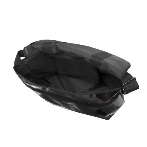 MANHATTAN PORTAGE Vinyl Vintage Messenger Bag - Black