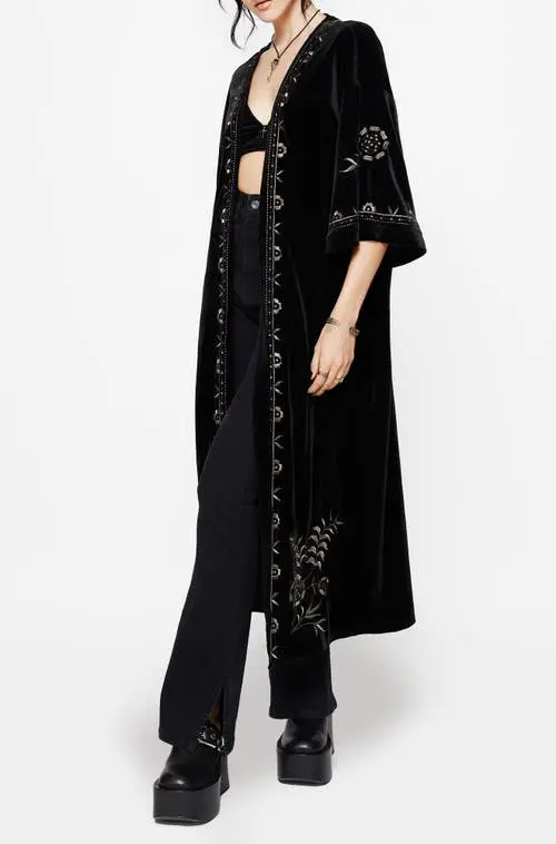 DISTURBIA Kobra Velvet Snake Longline Robe