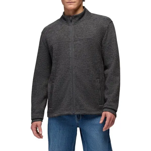 Prana Two Harbors Full Zip Textured Jacket - Shadow Heather
