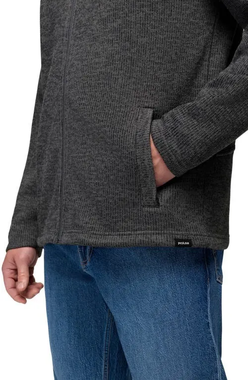 Prana Two Harbors Full Zip Textured Jacket - Shadow Heather