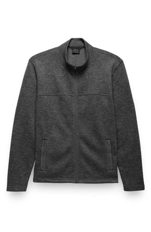 Prana Two Harbors Full Zip Textured Jacket - Shadow Heather