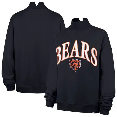 '47 47 Chicago Bears Oversized Vantage Mock Neck Sweatshirt