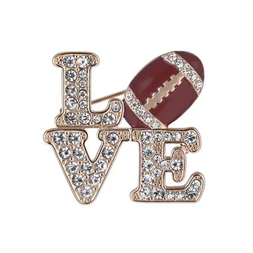 HALLMARK Love" Football Pin With Rhinestones