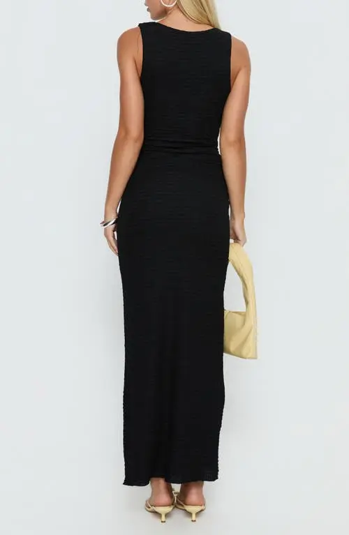 Princess Polly Sleeveless Textured Cutout Maxi Dress