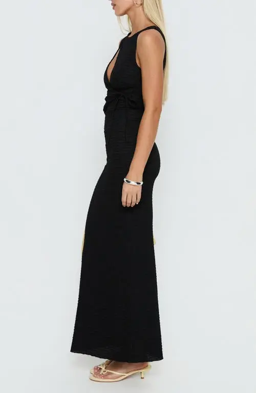 Princess Polly Sleeveless Textured Cutout Maxi Dress