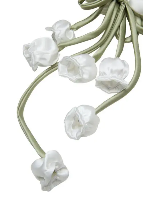 OLAH Lily Of The Valley Silk Hair Tie Scrunchie