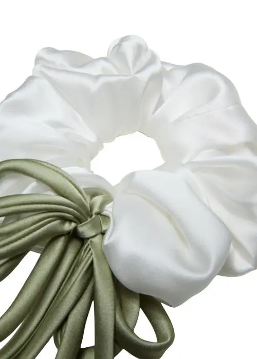 OLAH Lily Of The Valley Silk Hair Tie Scrunchie