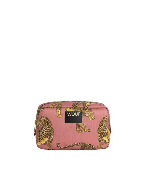 WOUF Leopard Toiletry Bag - Blush