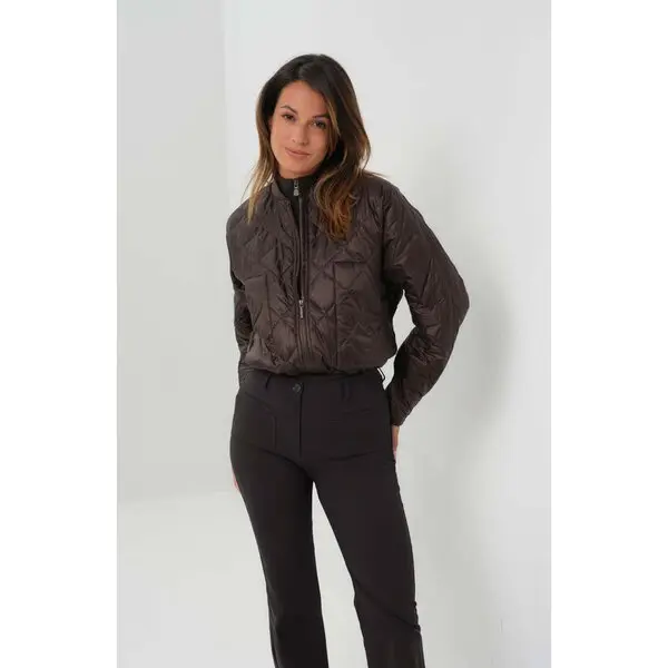 Anatomie Kyoto Quilted Bomber Jacket - Espresso