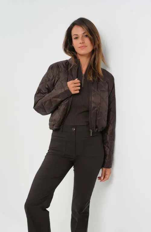 Anatomie Kyoto Quilted Bomber Jacket - Espresso