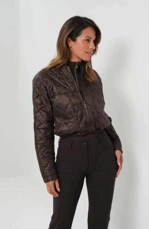 Anatomie Kyoto Quilted Bomber Jacket - Espresso